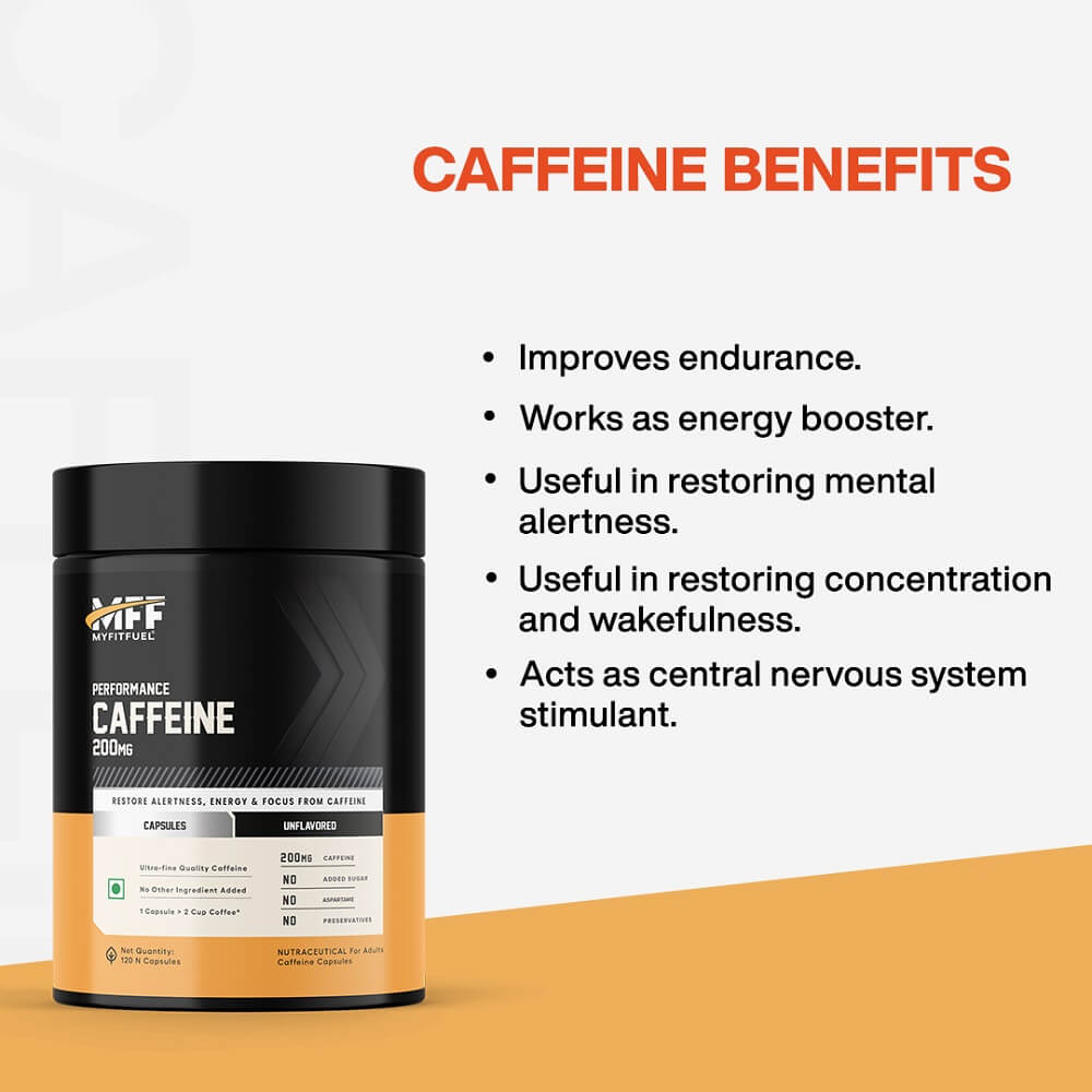 Buy Premium Pure Caffeine Capsules 200mg in India – MyFitFuel