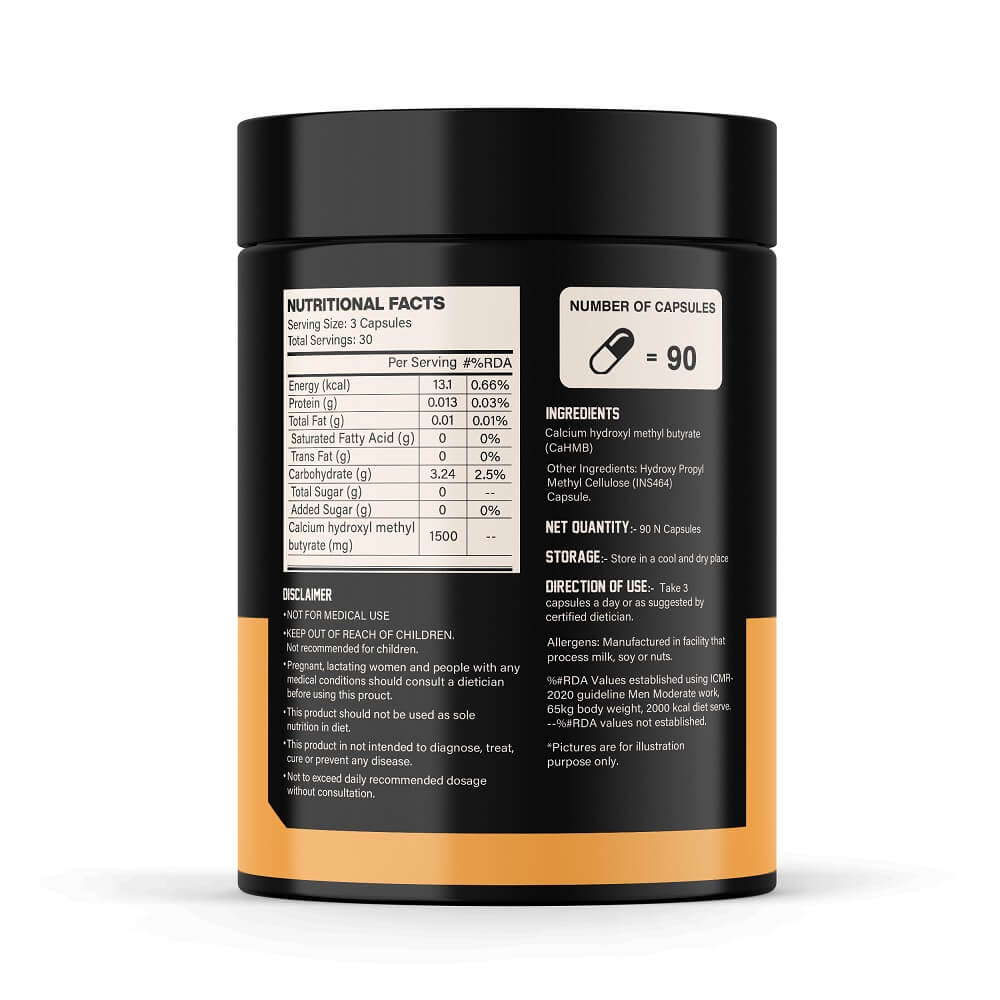 HMB (1500mg), Pure HMB for Muscle Strength, Muscle Gain – MyFitFuel